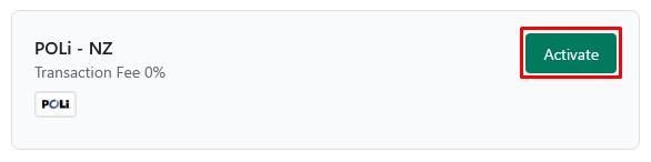 Shopify Payment App - Configuration - POLi